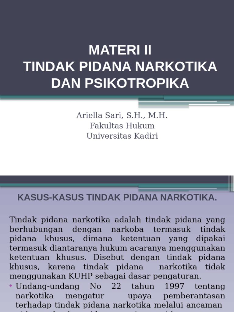 2.tindak Pidana Narkotika Dan Psikotropika | PDF