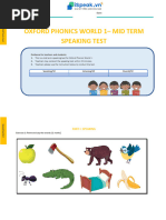 Oxford - Phonics - World - 1 Level1 - Midterm Test | PDF | Linguistics