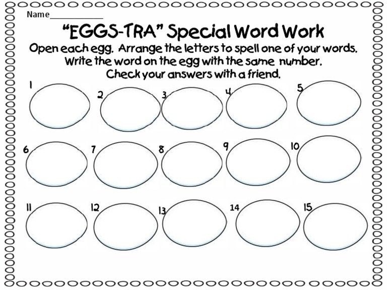 Egg Letter Arrangement Activity | PDF