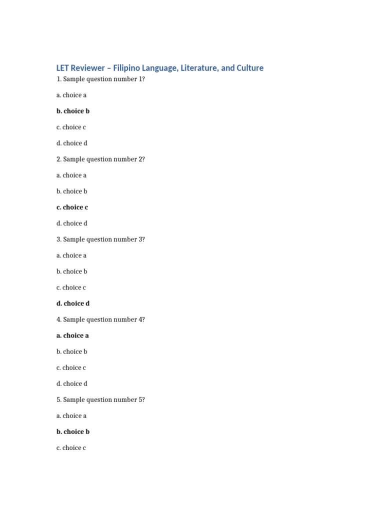 LET Reviewer for Filipino Culture | PDF | Chess | Chess Theory