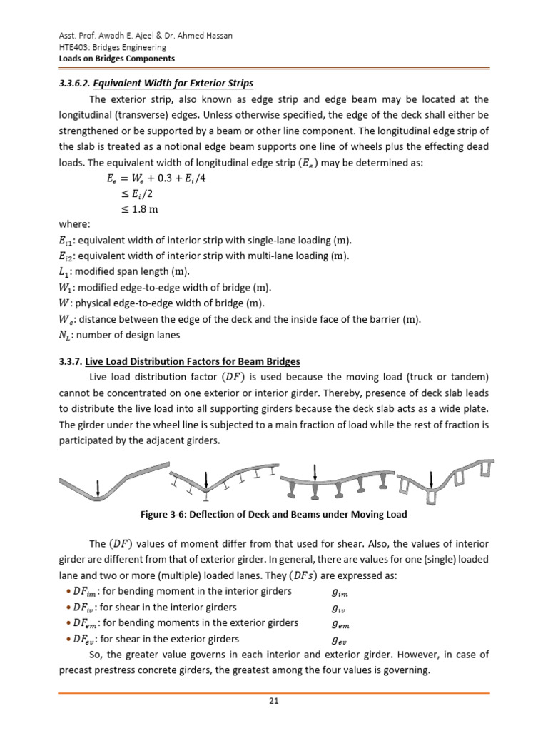 Bridge Load Distribution Factors Explained | PDF | Beam (Structure ...