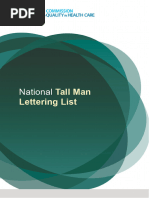 Tall Man Lettering List 2023.10 FINAL | PDF | Drugs | Clinical Medicine