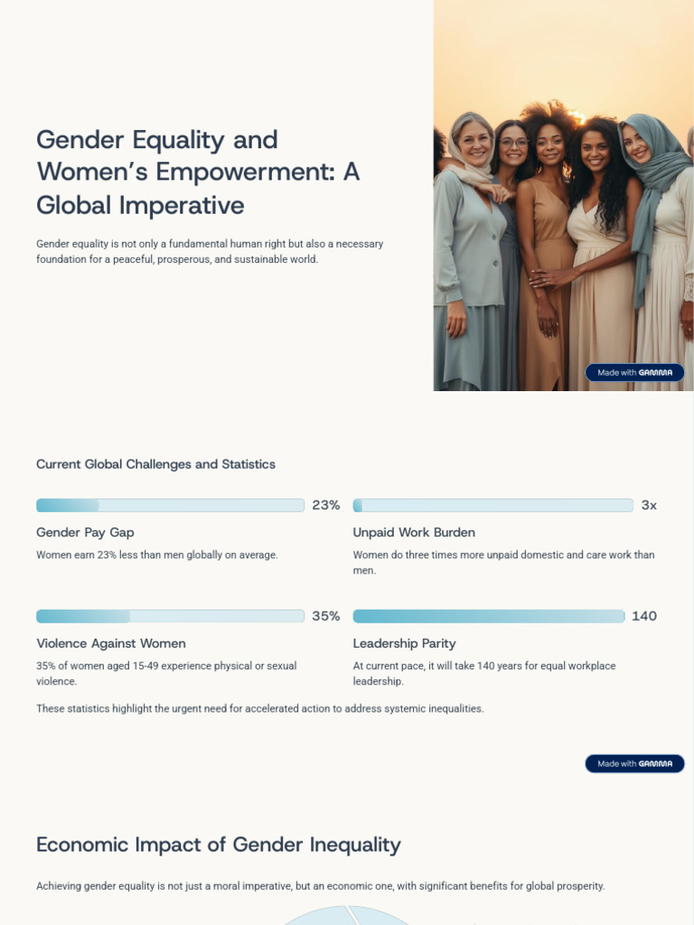 Gender Equality and Womens Empowerment A Global Imperative | PDF ...