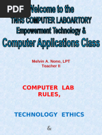 Computer Lab Rules | PDF | Classroom | Computer Virus