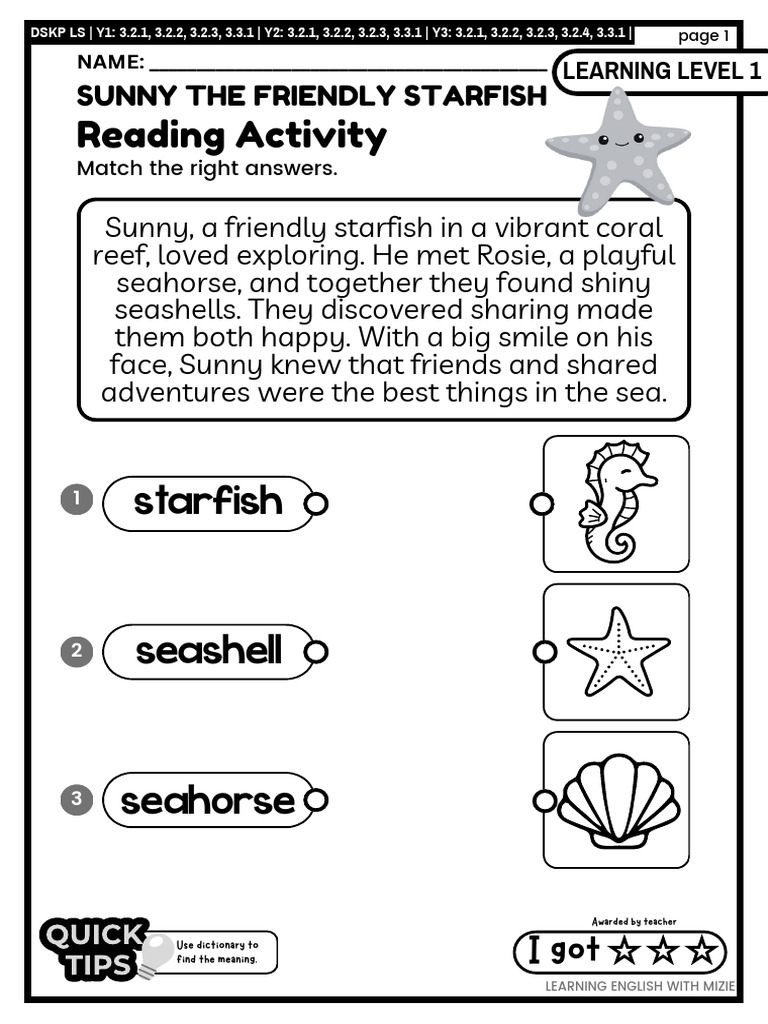 PG 678 Level 1 Supplementary Reading Worksheets | PDF | Coastal And ...