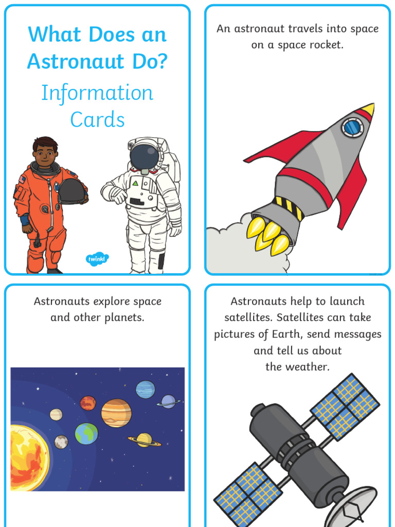 What Do Astronauts Do Information Cards | PDF