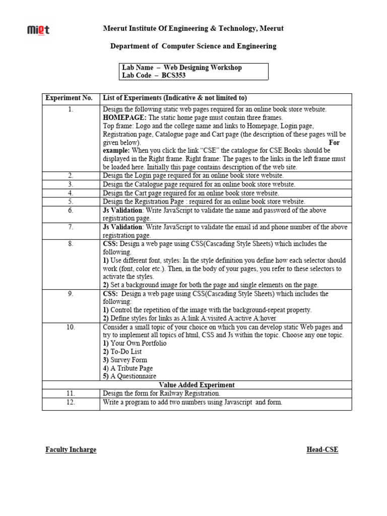 Workshop (Web Design) New | PDF | Web Design | Web Development