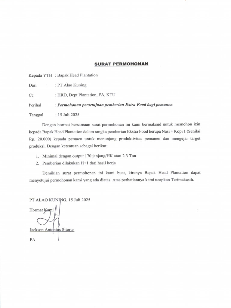 Surat Permohonan | PDF