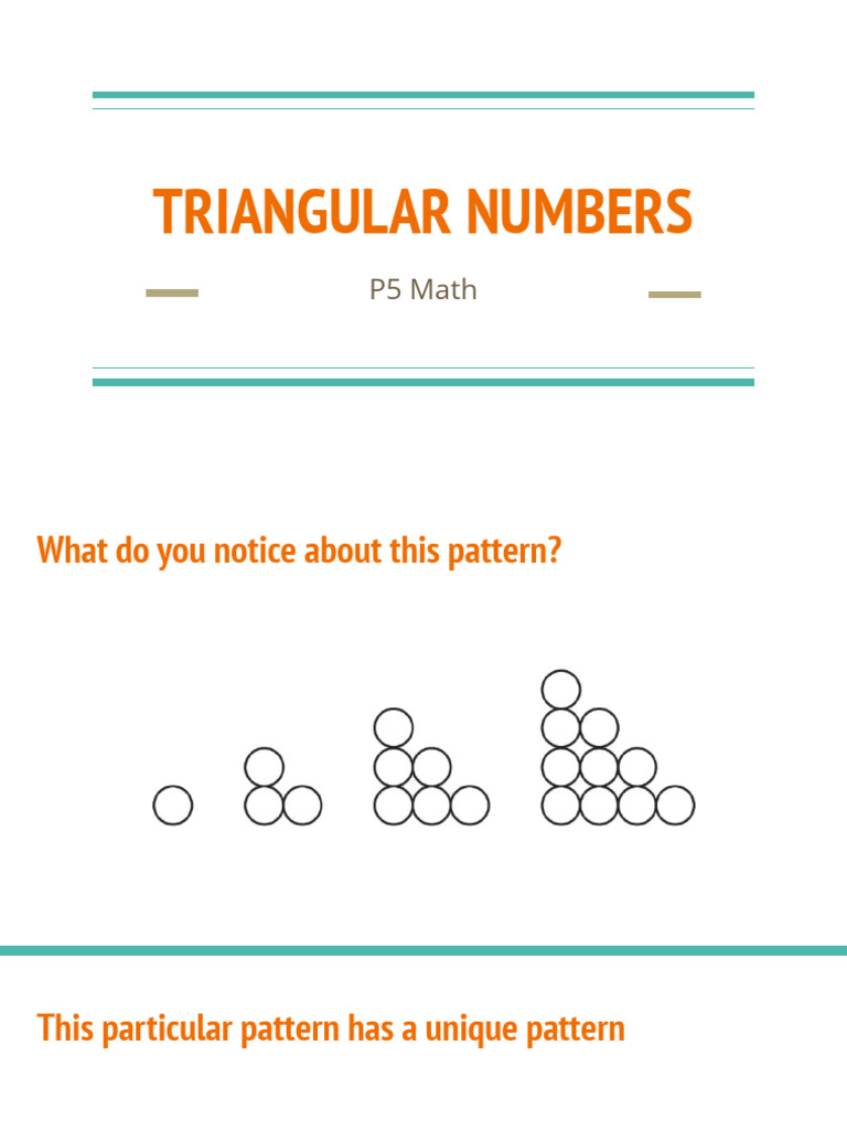 RIF MATH T2-Oct 7 - Triangular Numbers | PDF