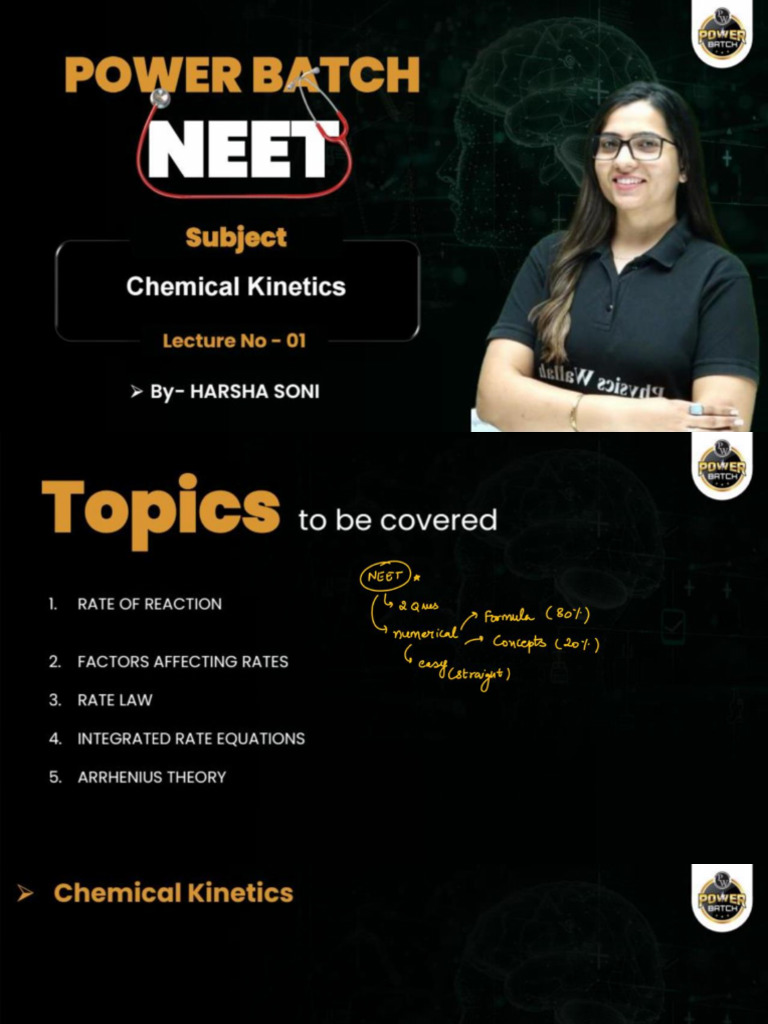 Lec PPT 02 Chemical Kinetics Power Batch Harsha Mam Vandana ... | PDF