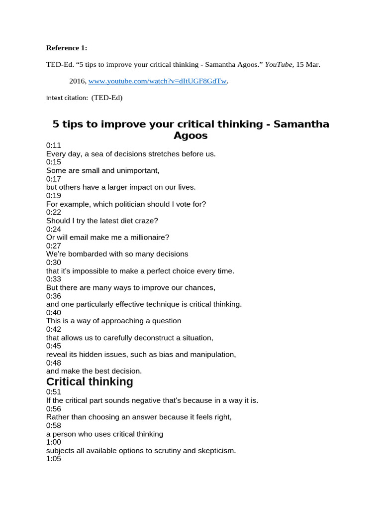 5 Tips for Better Critical Thinking | PDF | Information | Policy