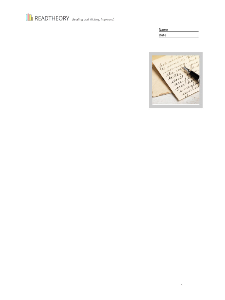 3rd Grade Dear Emily Text Questions | PDF