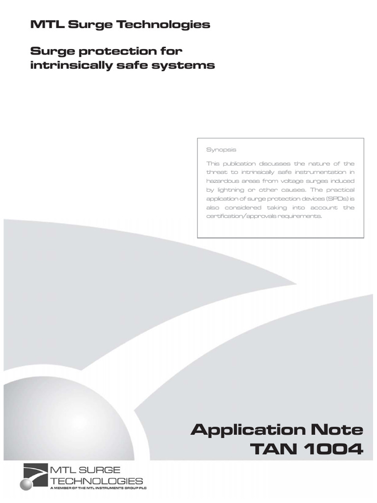904-1004 Rev E TAN 1004 (Instrinsically Safe) | PDF | Electrical ...