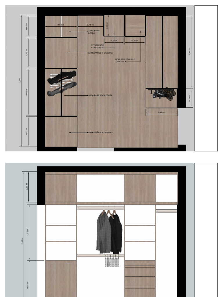 Vestier Planos Habitación Principal | PDF