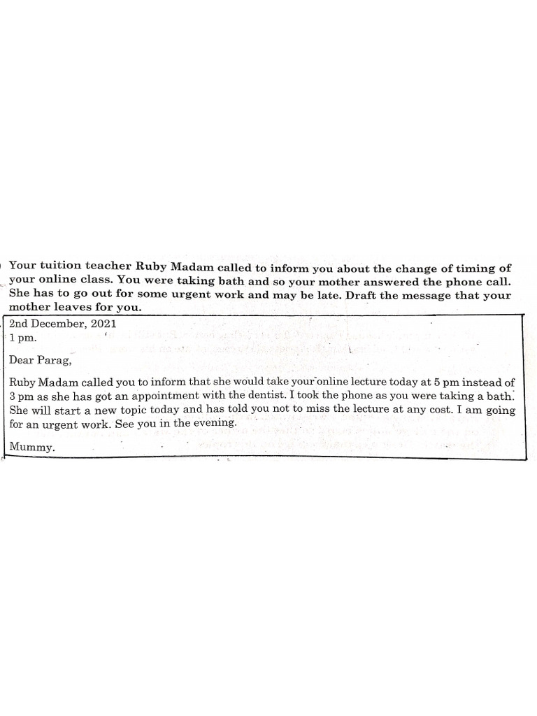 3.5) Drafting A Virtual Message Sample Notes | PDF