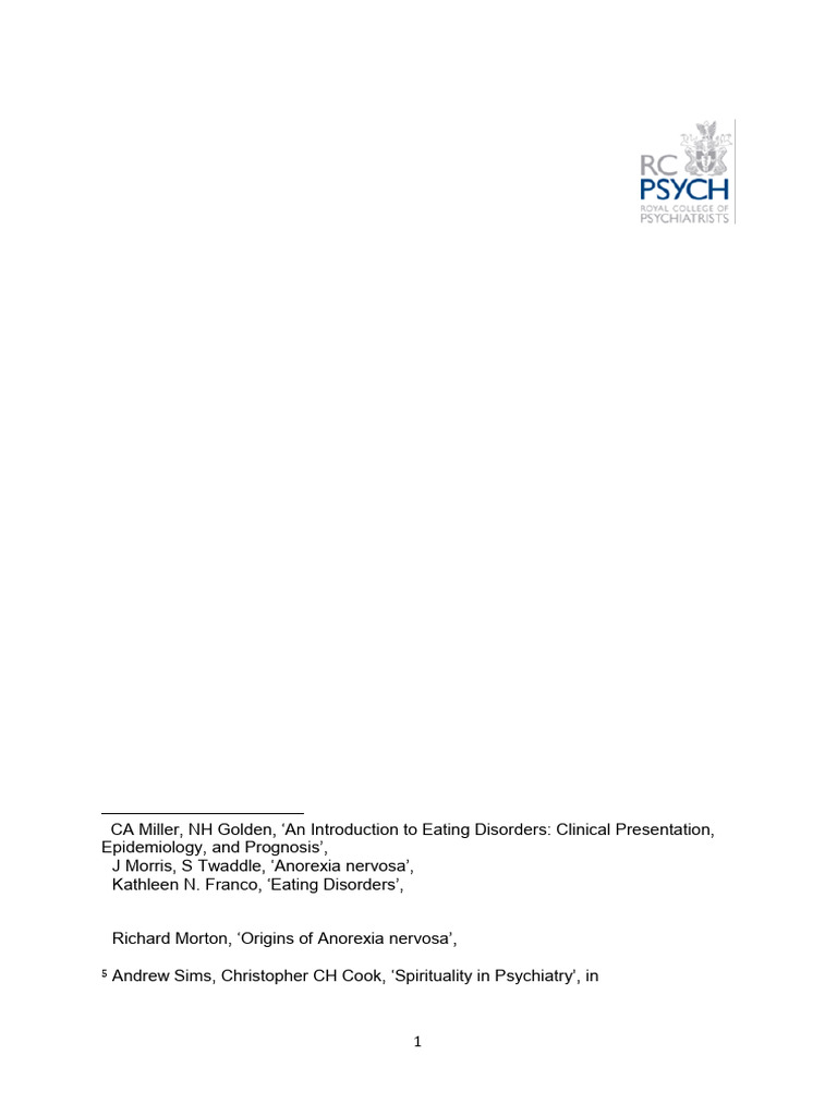 Spirituality's Role in Anorexia Treatment | PDF | Anorexia Nervosa ...