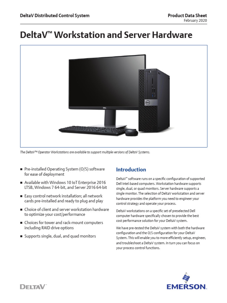 DeltaV Workstation & Server Hardware Guide | PDF | Computer Monitor | Hdmi