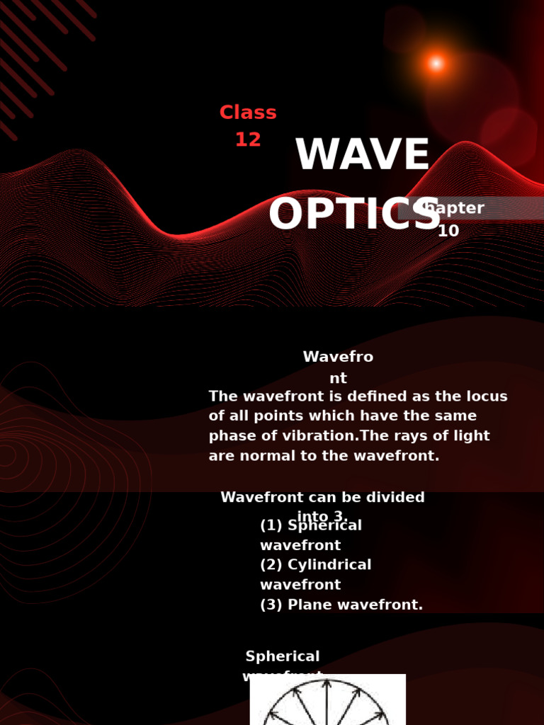 Wave Optics: Concepts and Principles | PDF | Waves | Electromagnetic ...