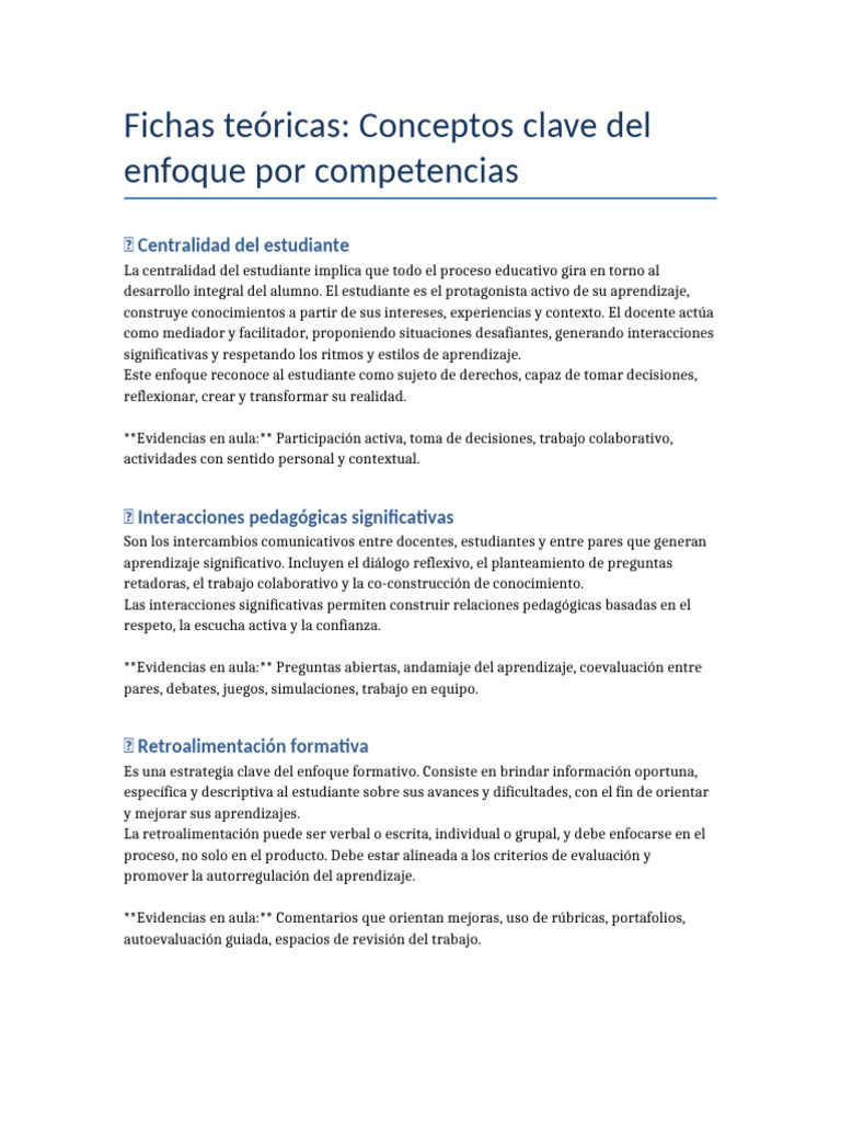 Fichas Teoricas Conceptos Clave | PDF