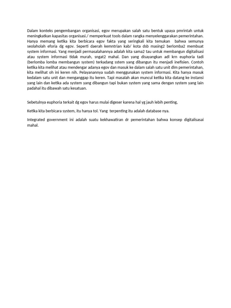 Eforia E-Government dan Tantangannya | PDF