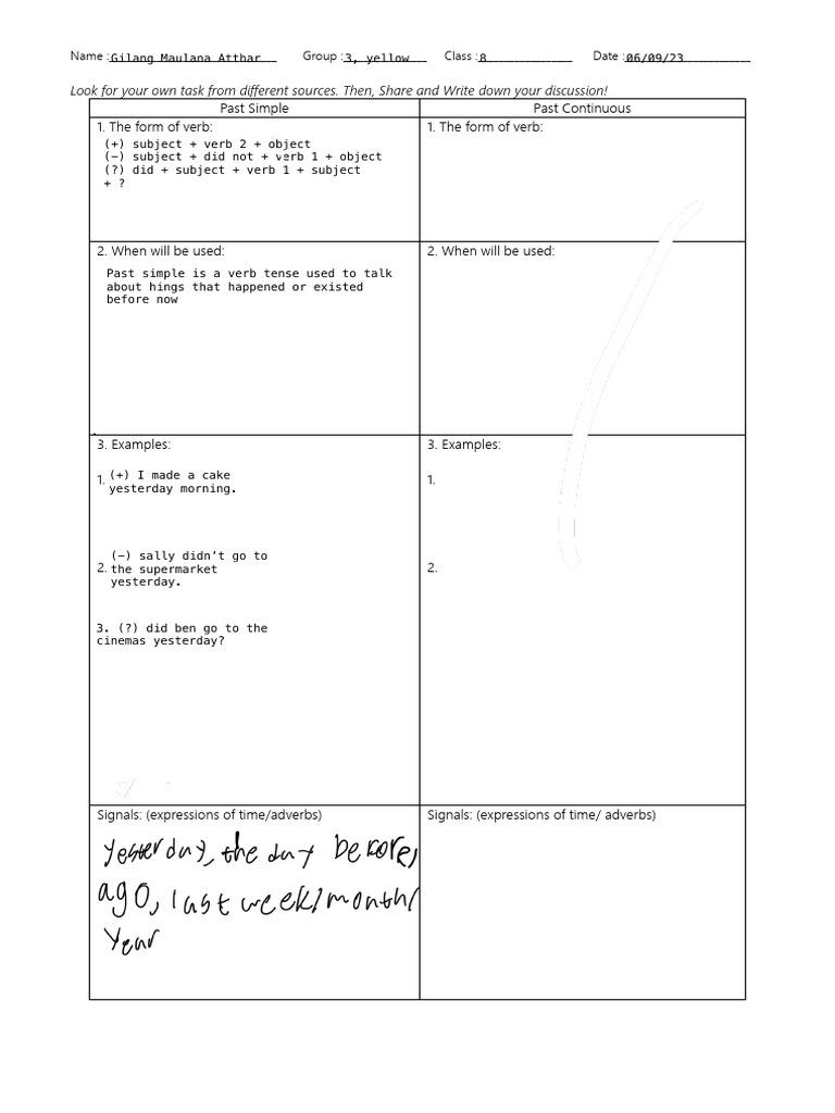 1693982037-EMC 8 (Past Simple and Cont) Group Worksheet | PDF