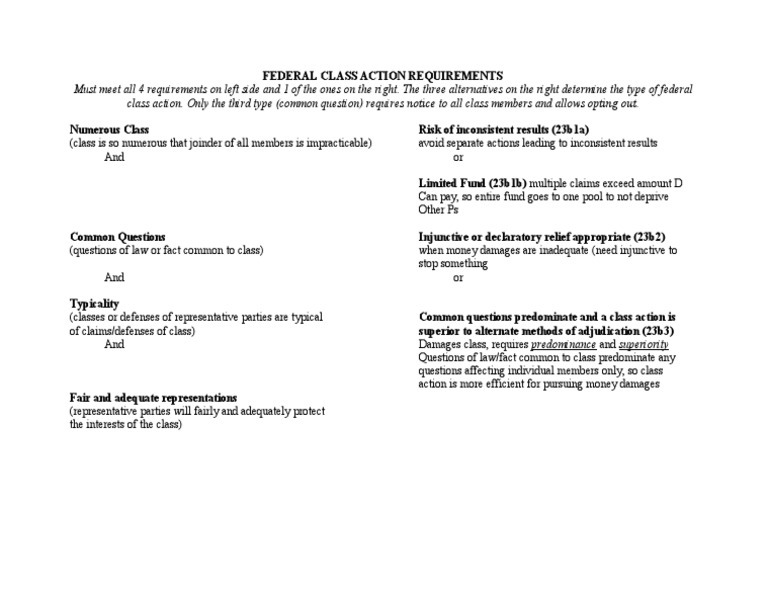 Class Action Chart | PDF | Politics | Social Science