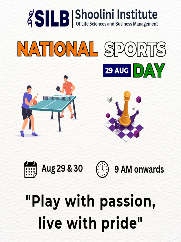 Shoolini National Sports Day 2025 Events | PDF