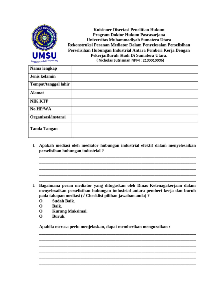Peran Mediator dalam Hubungan Industrial | PDF