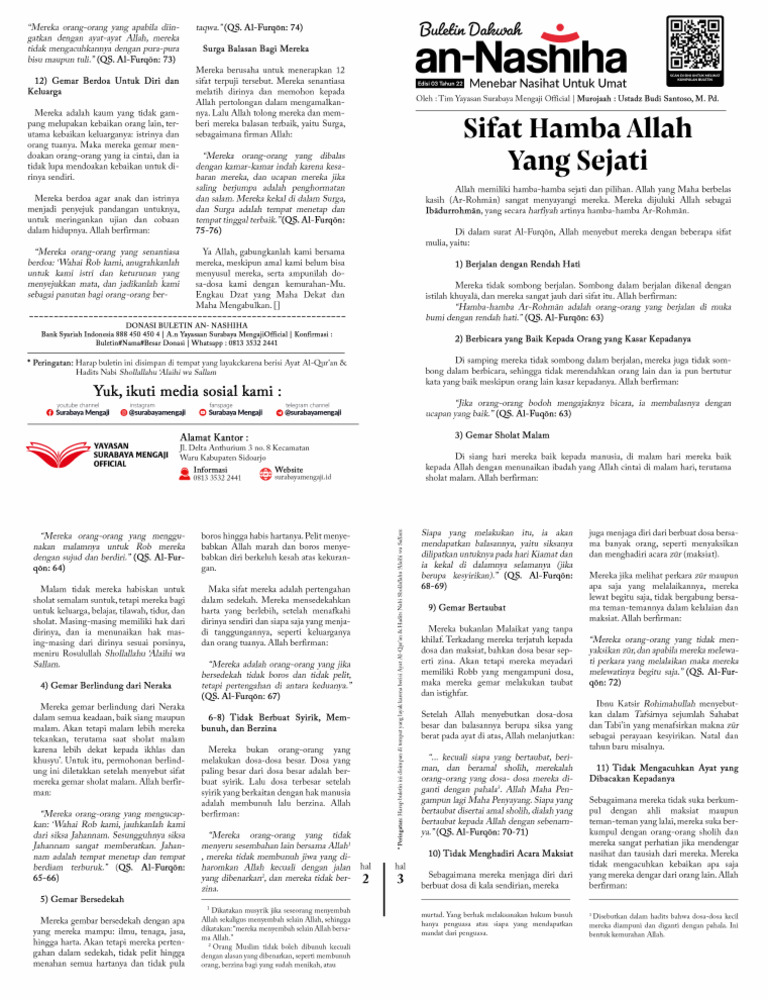 Edisi 3 - Sifat Hamba Allah Yang Sejati | PDF