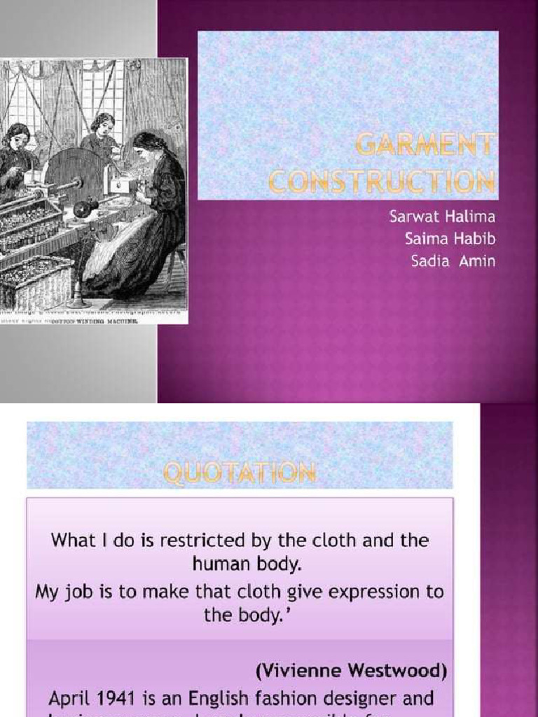 Garments Construction | PDF