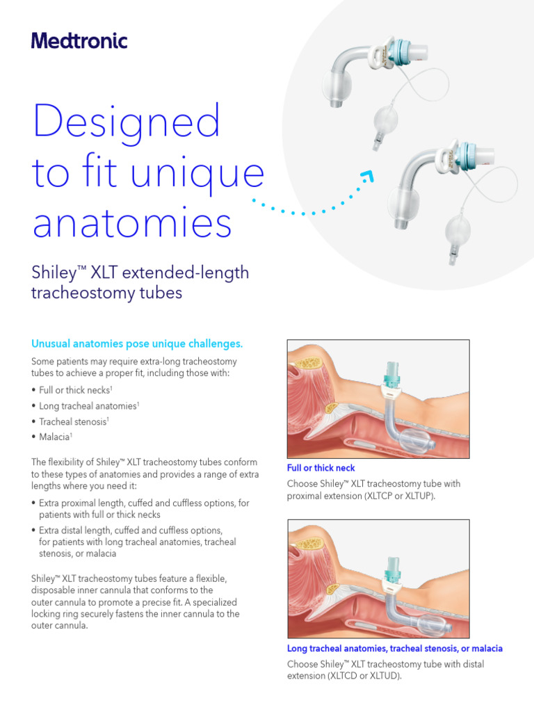 Shiley XLT Extended Length Tracheostomy Tubes Brochure | PDF