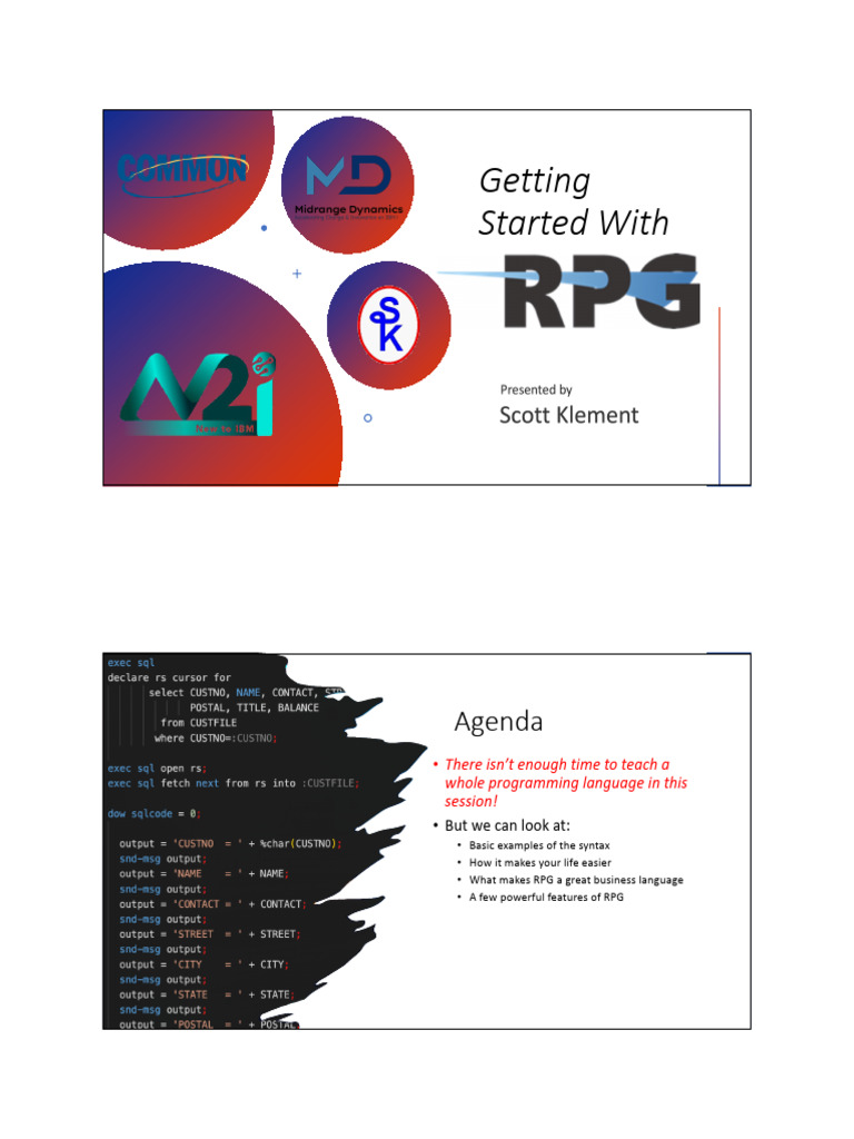 RPG III: Business Programming Basics | PDF | Ibm Rpg | Computer Engineering