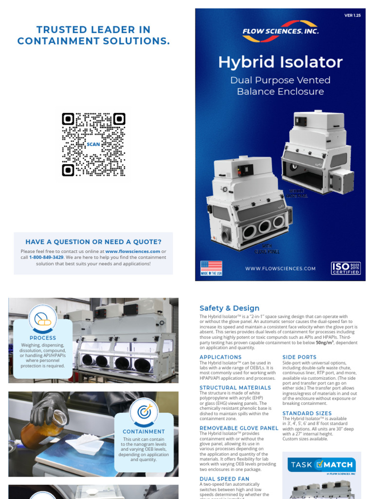 Hybrid Isolator for Lab Containment Solutions | PDF