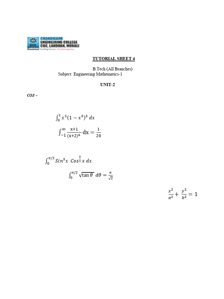 Tut Sheet-4 (UNIT-2) | PDF