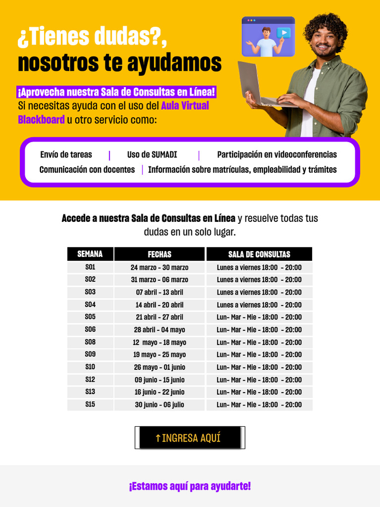 Sala de Consultas en Línea: Ayuda 2023 | PDF
