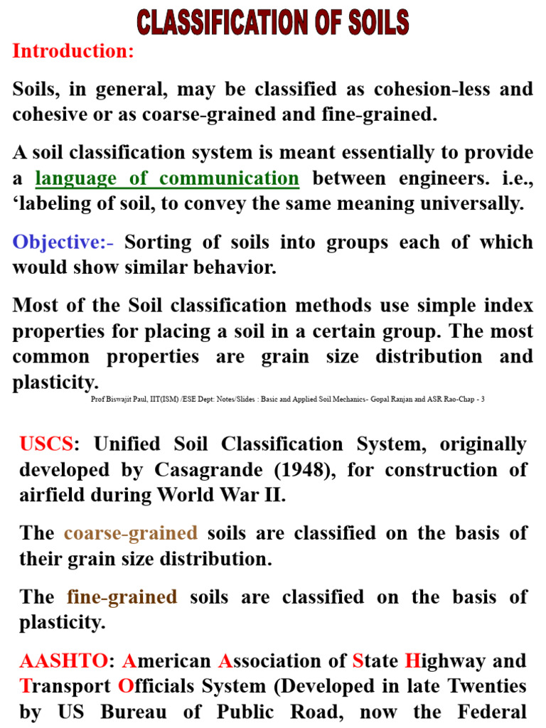 Soil - Classification Chapter 3 | PDF | Soil Mechanics | Silt