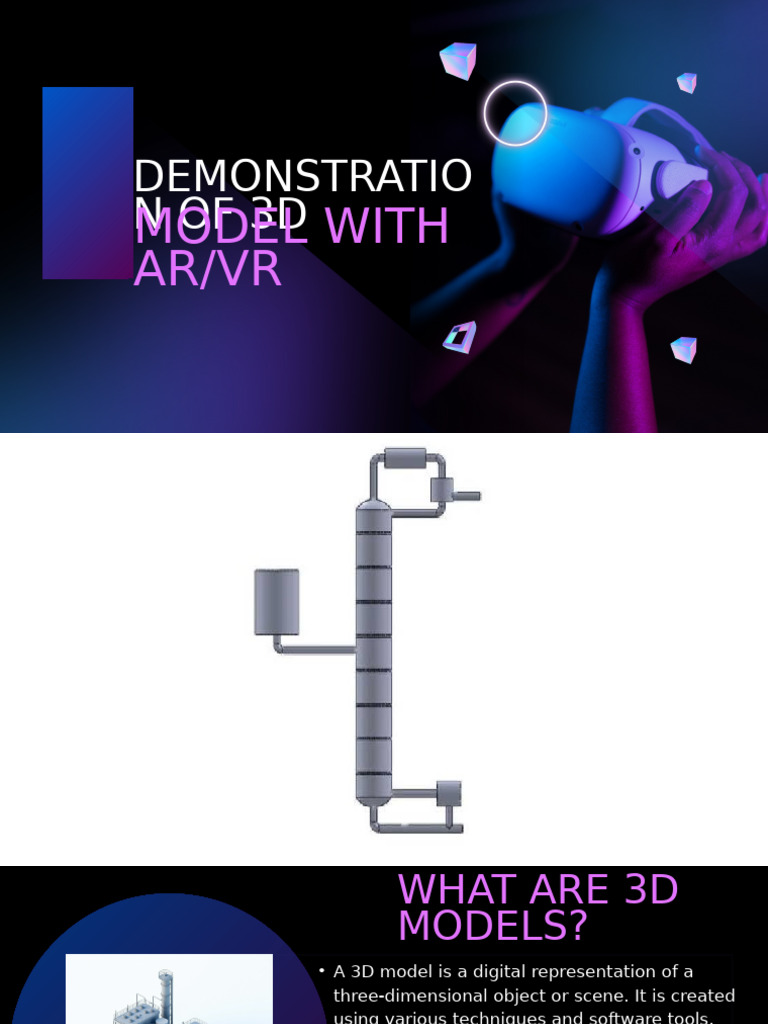 Demonstration of 3d Model With AR and VR | PDF | Augmented Reality ...