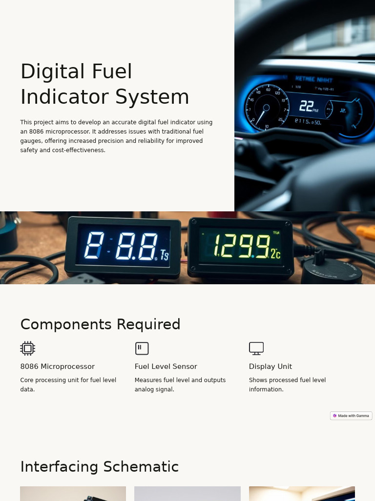 Digital Fuel Indicator System Design | PDF | Analog To Digital ...