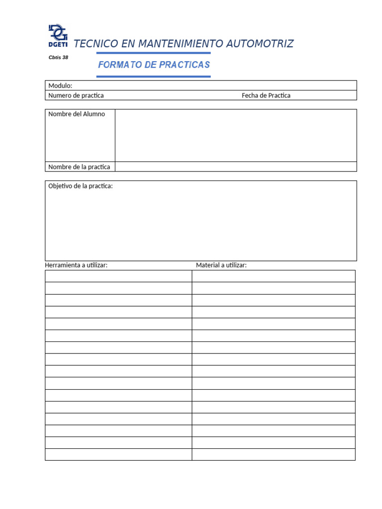 Formato de Practicas de Taller 2 | PDF