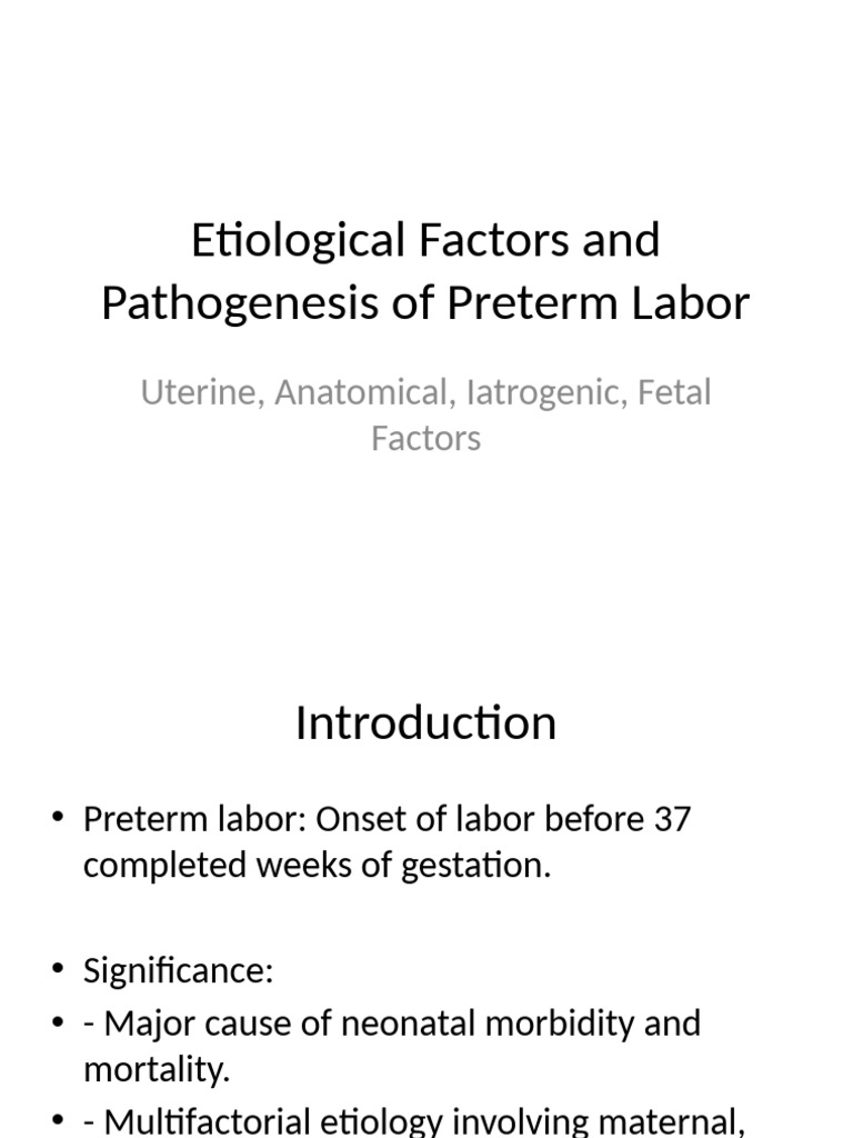Preterm_Labor_Factors_and_Pathogenesis | PDF