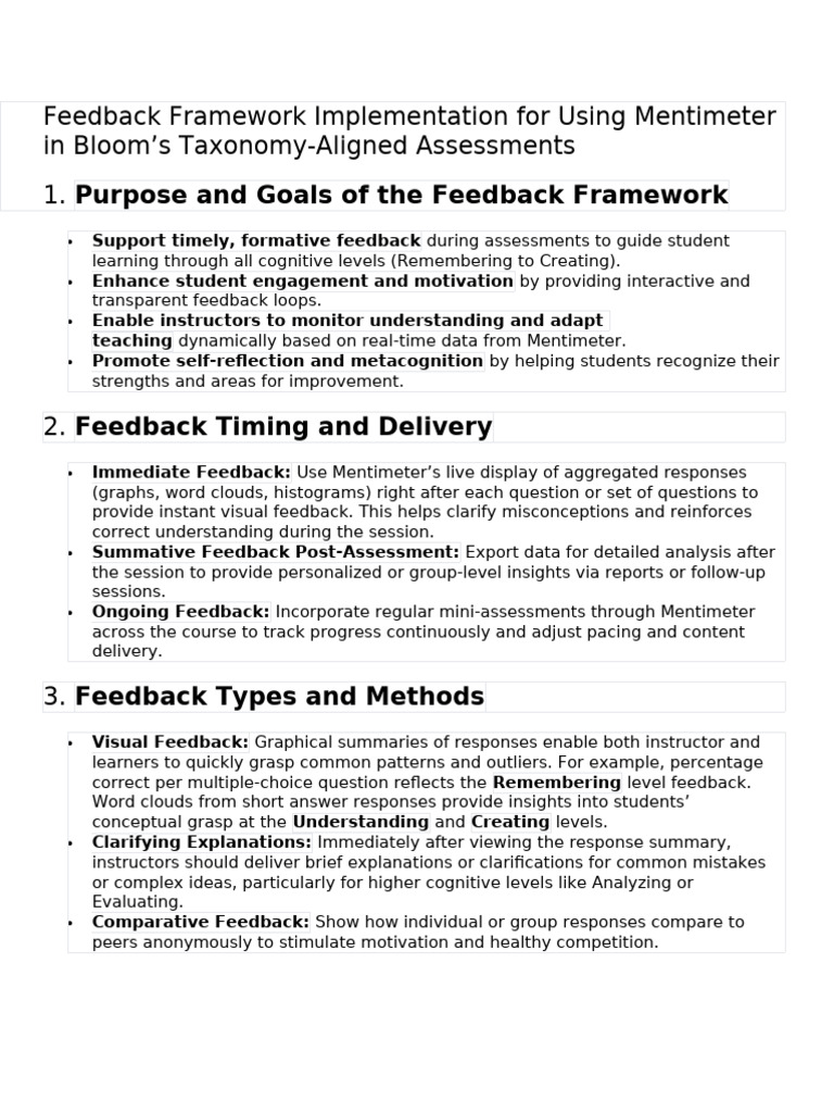 Enhancing Feedback with Mentimeter | PDF | Learning | Cognition