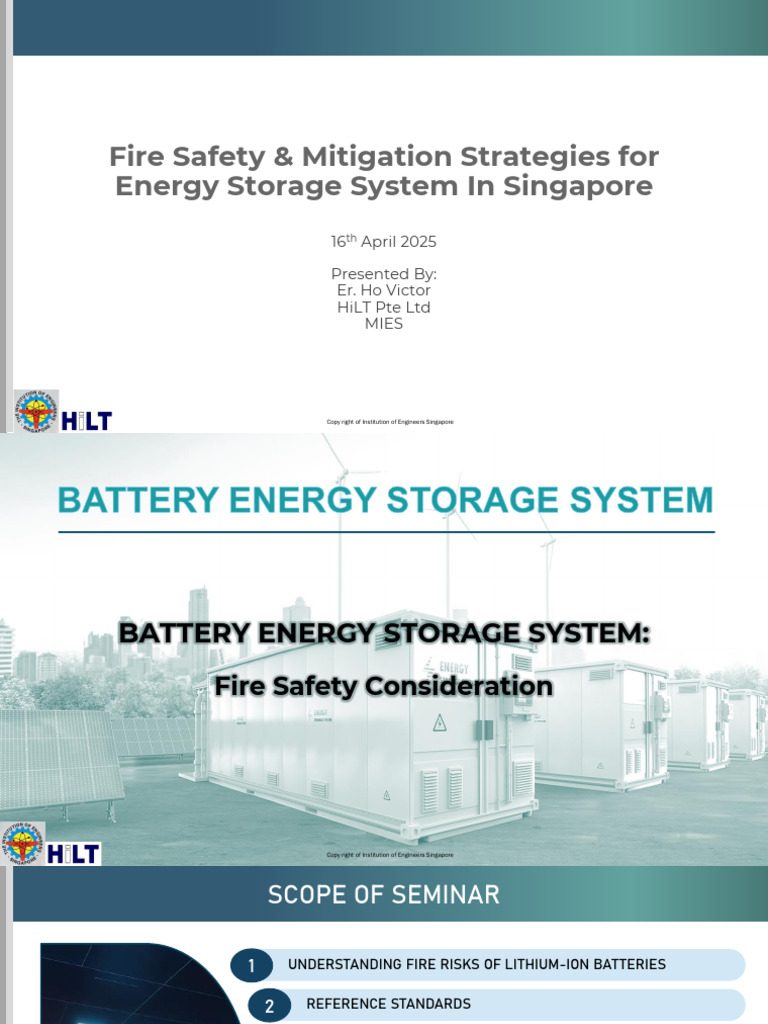 Fire Safety and Mitigation Strategies for Energy Storage System | PDF ...