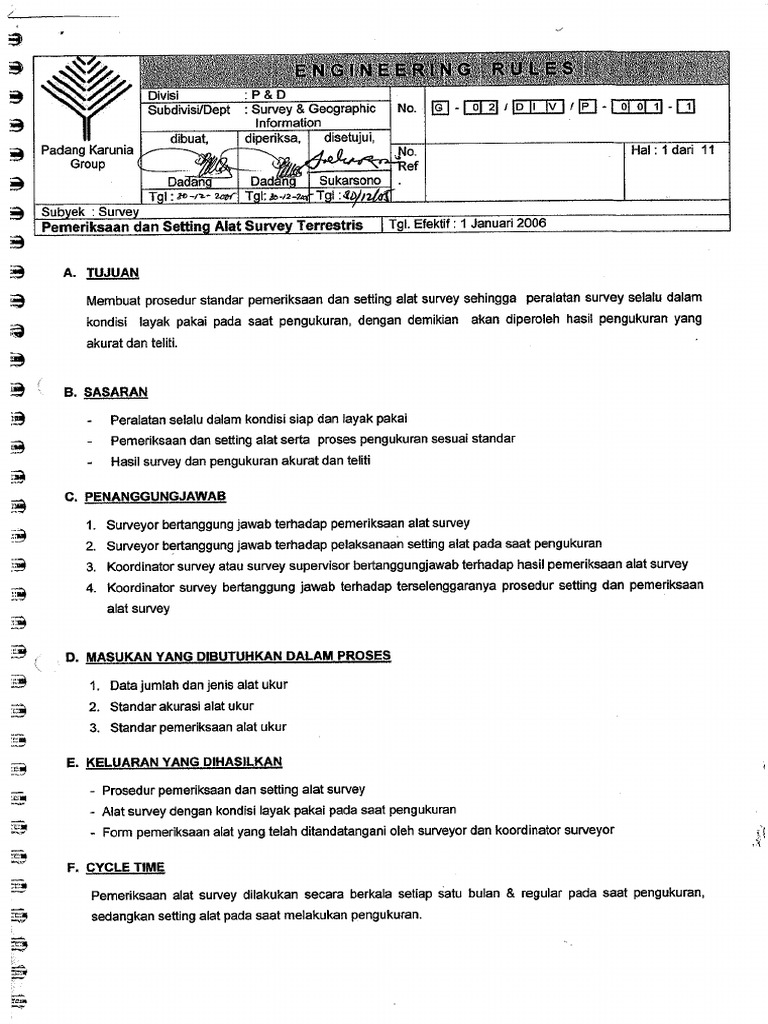 Pemeriksaan Dan Setting Alat Survey Terestris | PDF