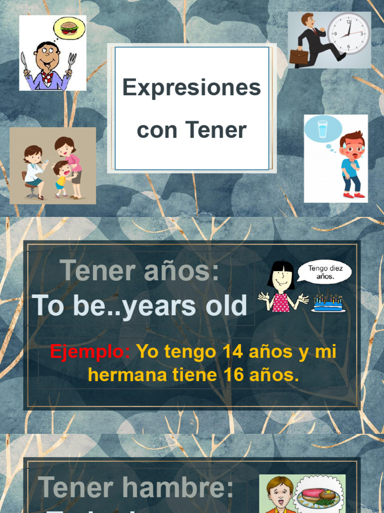 Tener + Expresiones - Images With Examples | PDF