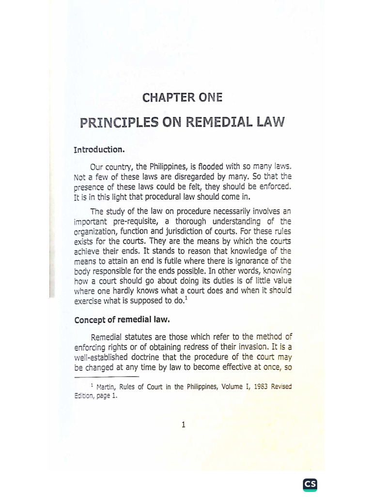 Civpro Chapter1 | PDF