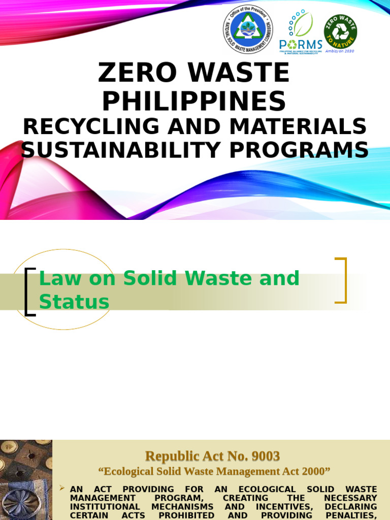 CCWS Session 75 Zero Waste Philippines Recycling and Material ...