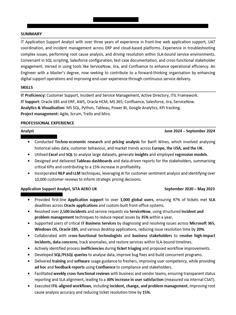 Data Analyst CV for UK Roles | PDF | Artificial Intelligence ...