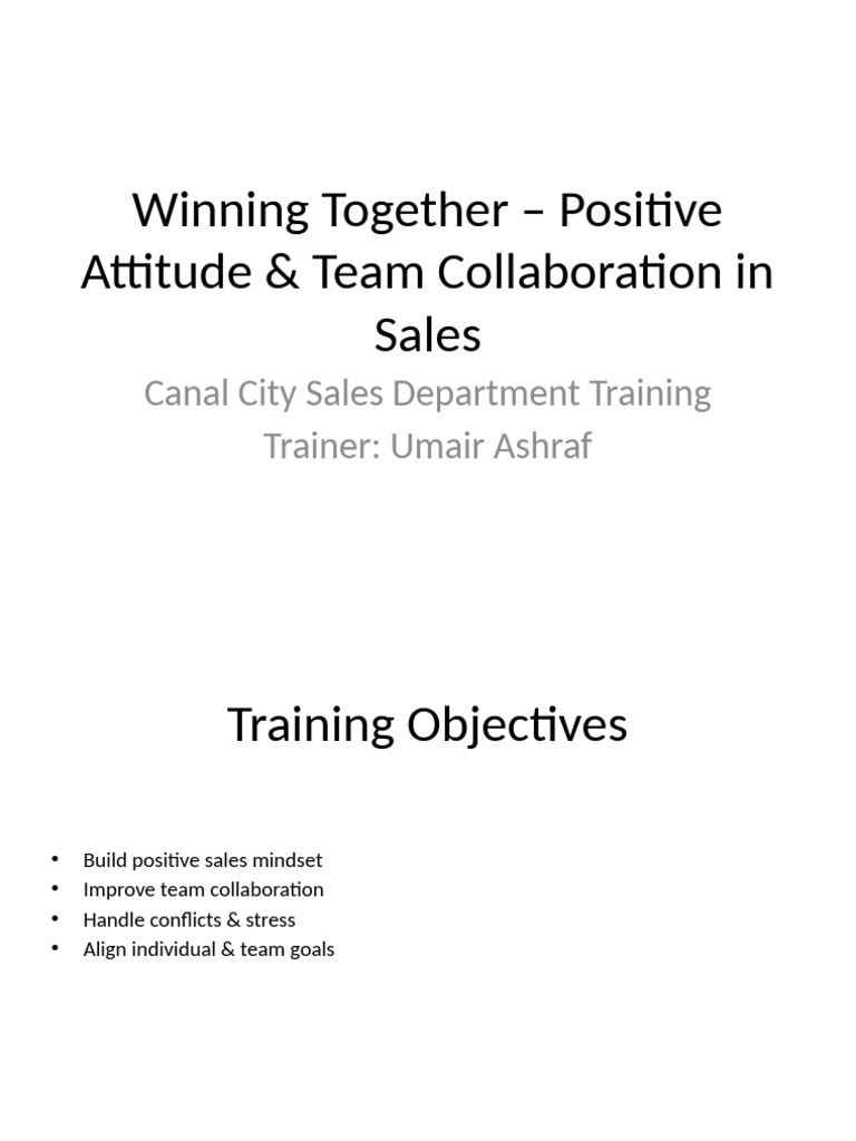 Sales Training Presentation | PDF