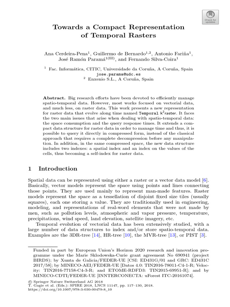 Towards A Compact Representation of Temporal Rasters: Abstract | PDF ...