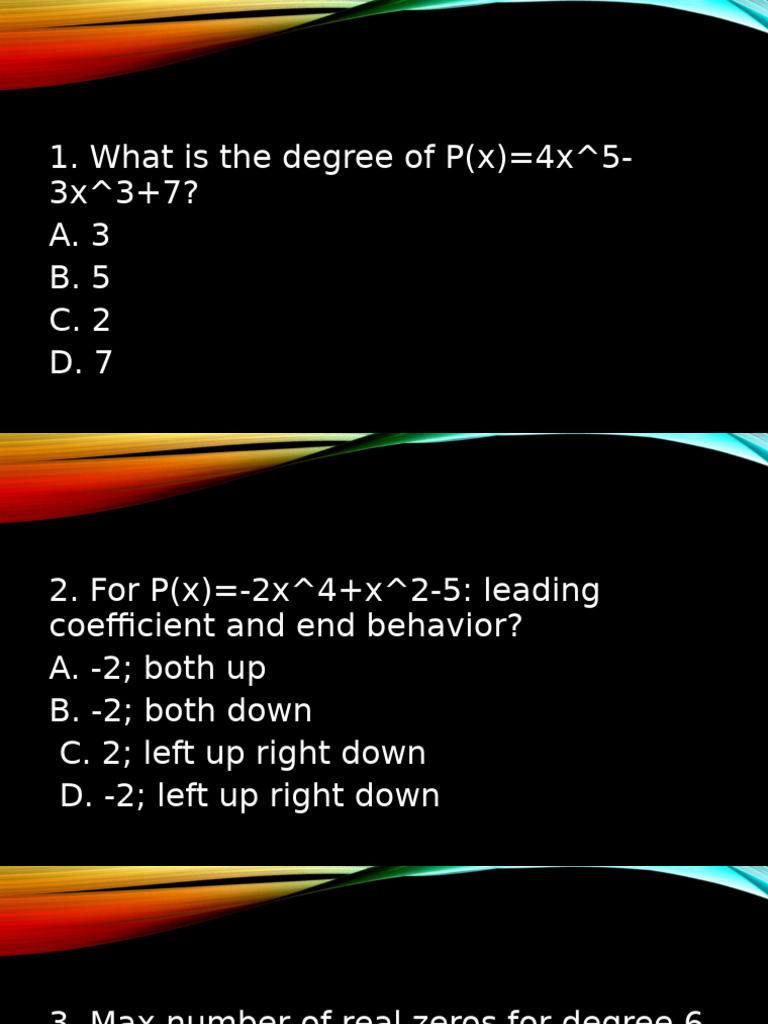 Polynomial Circles Test | PDF | Circle | Perpendicular